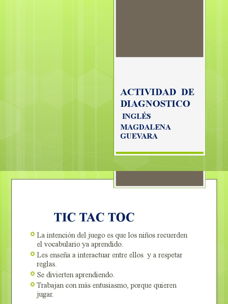 Presentación Tic Tac Toc | PDF