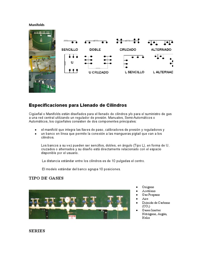 Manifolds para Llenado de Cilindros | PDF | Pistón | Dióxido de carbono