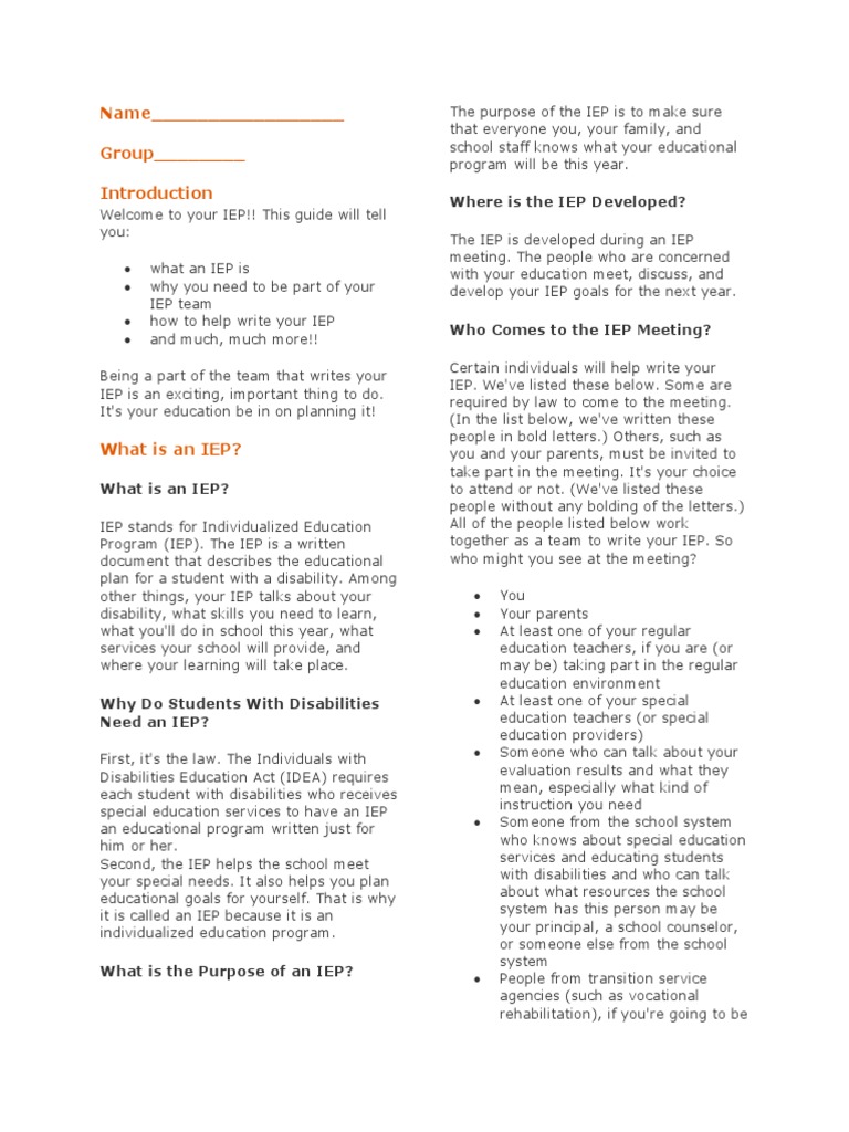 What Is An IEP | PDF | Individualized Education Program | Alternative ...