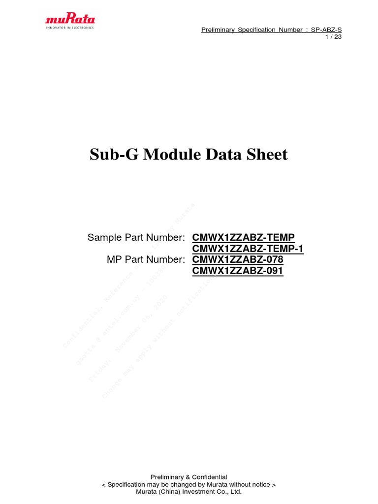 typeABZ Datasheet Rev S | PDF | Computer Hardware | Computing