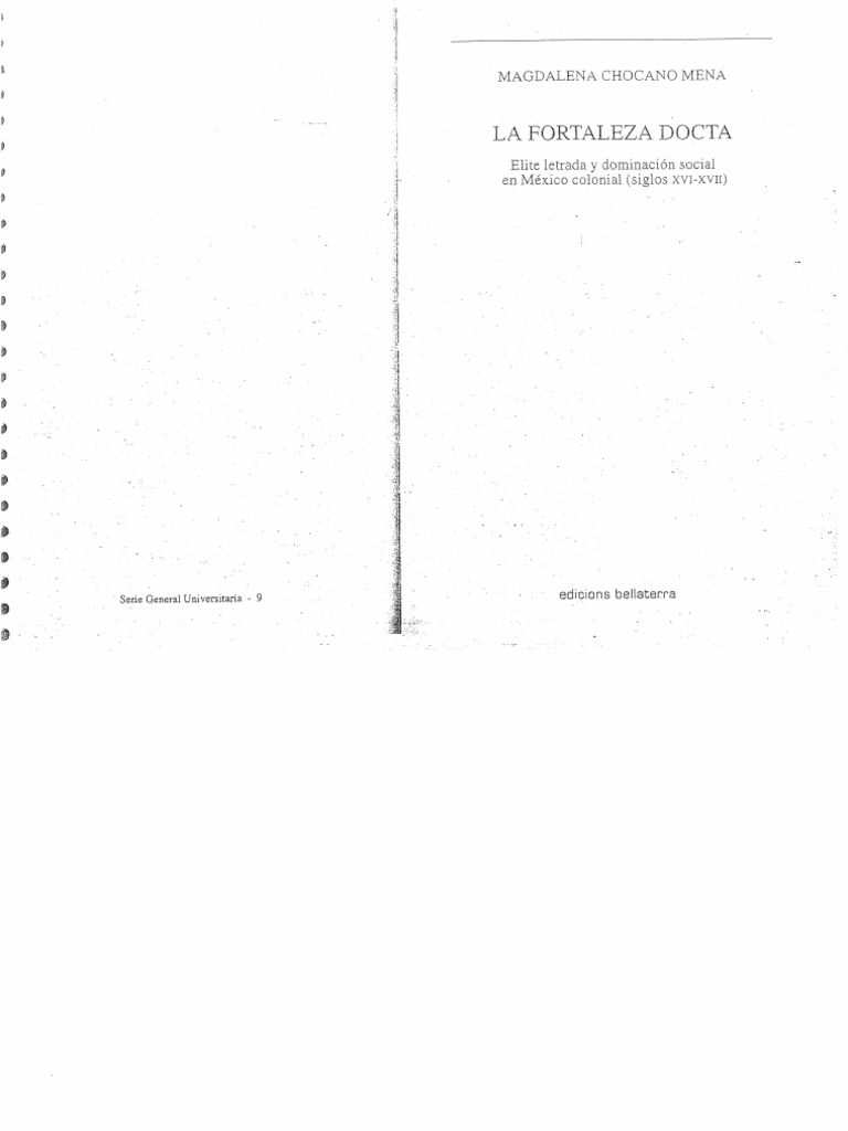 CHOCANO La Fortaleza Docta | PDF