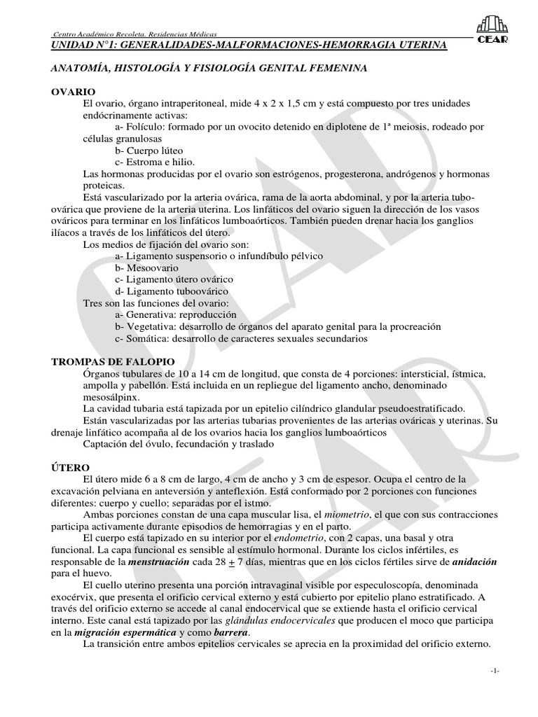 Gineco CEAR | PDF | Hormona luteinizante | Ovario
