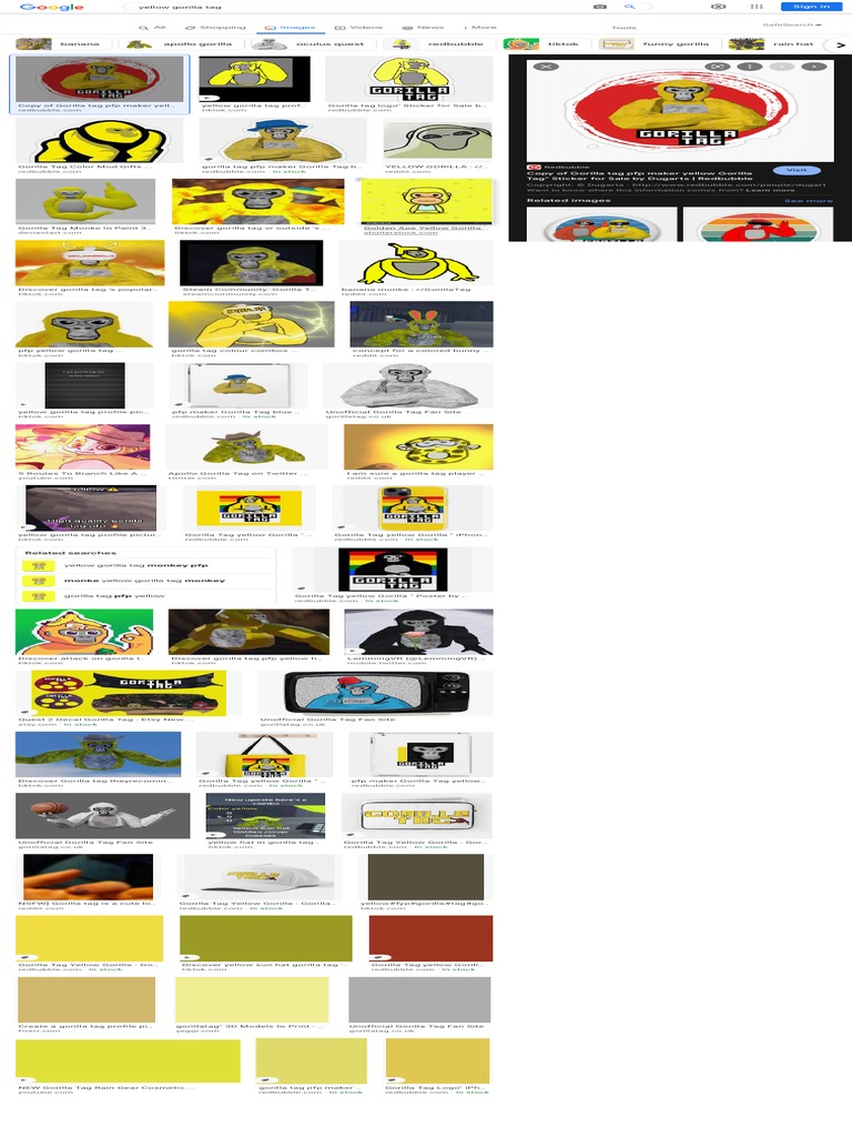 Yellow Gorilla Tag - Google Search | PDF
