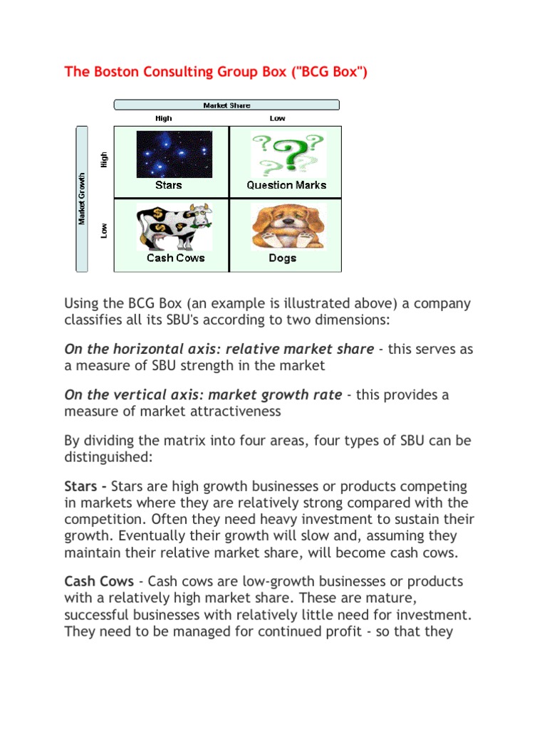 BCG Matrix | PDF | Strategic Management | Marketing Strategy