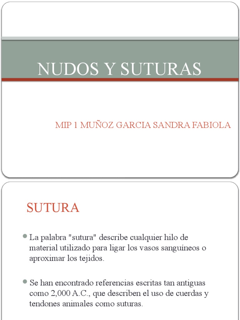 Guía Completa de Suturas y Nudos | PDF | Sutura Quirúrgica | Nudo