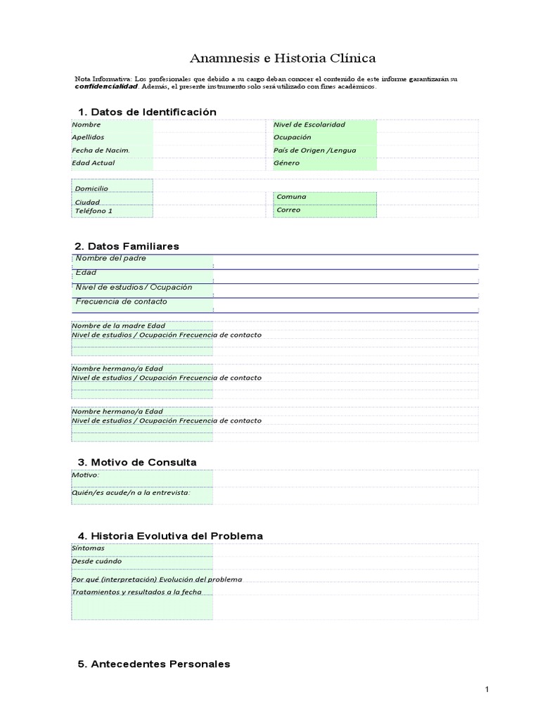 Formato Anamnesis | PDF | El embarazo | Parto