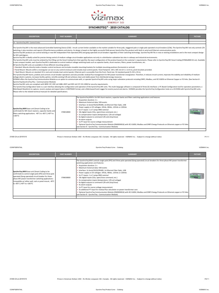 VIZIMAX - SynchroTeq - Customer Product Catalog EN - 2019 - 20181019 ...