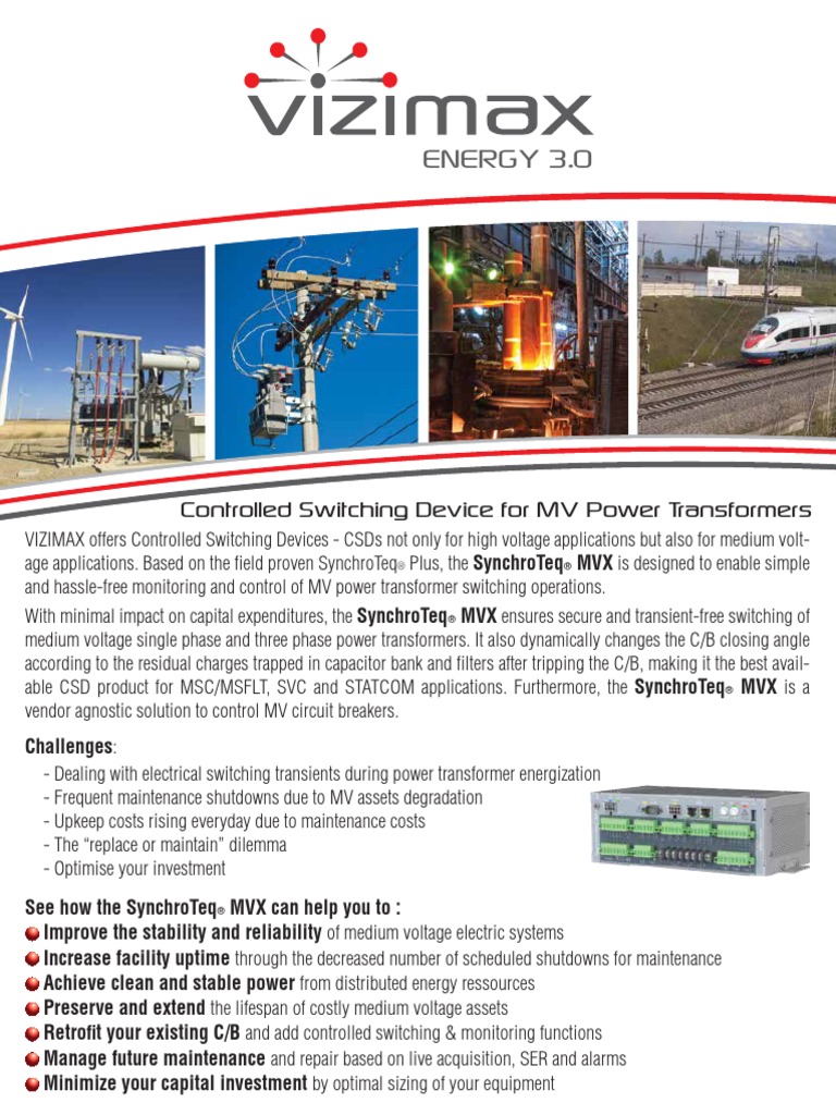 VIZIMAX - SynchroTeq MVX Brochure 20180904 | PDF | Transformer | Power ...