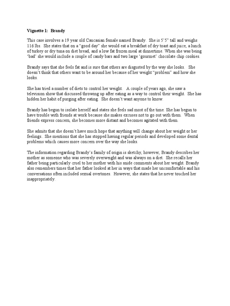 PSYC205 - Vignette 1 - Brandy | PDF