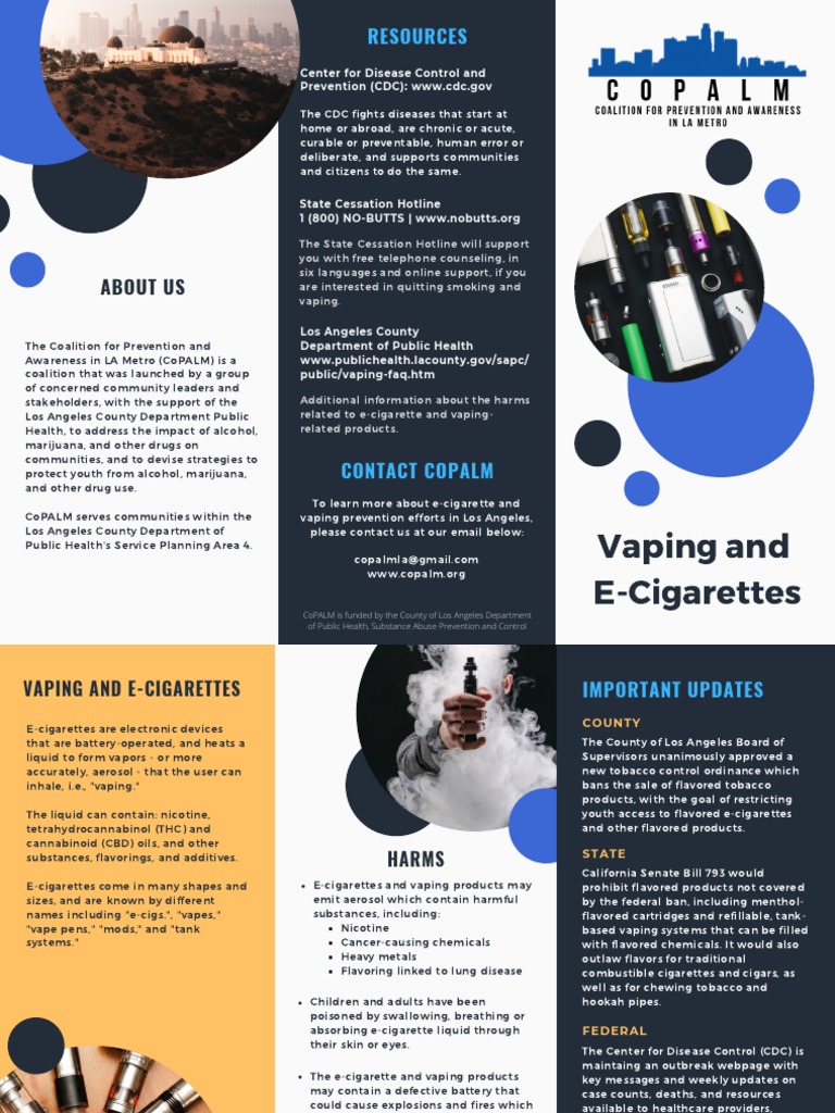 CoPALM Vaping Brochure | PDF | Electronic Cigarette | Tobacco