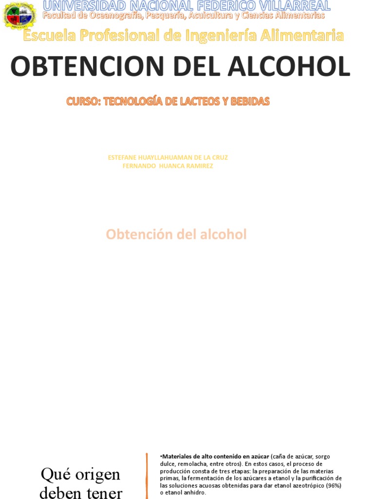 ALCOHOL | PDF | Etanol | Fermentación