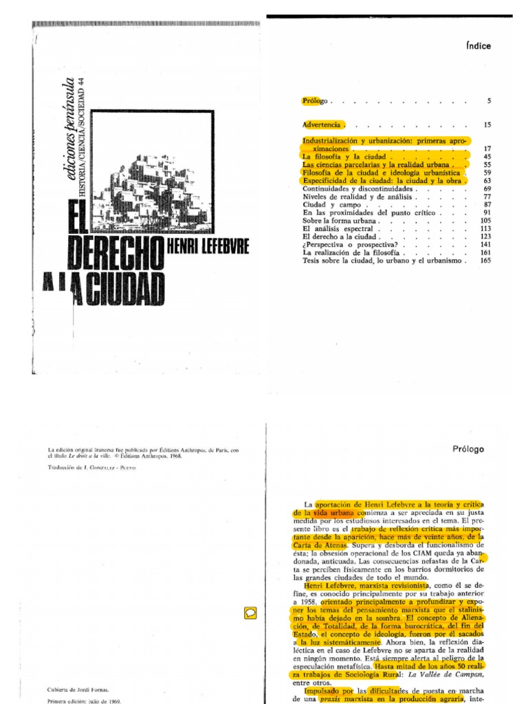 Lefebvre Henri El Derecho A La Ciudad | PDF