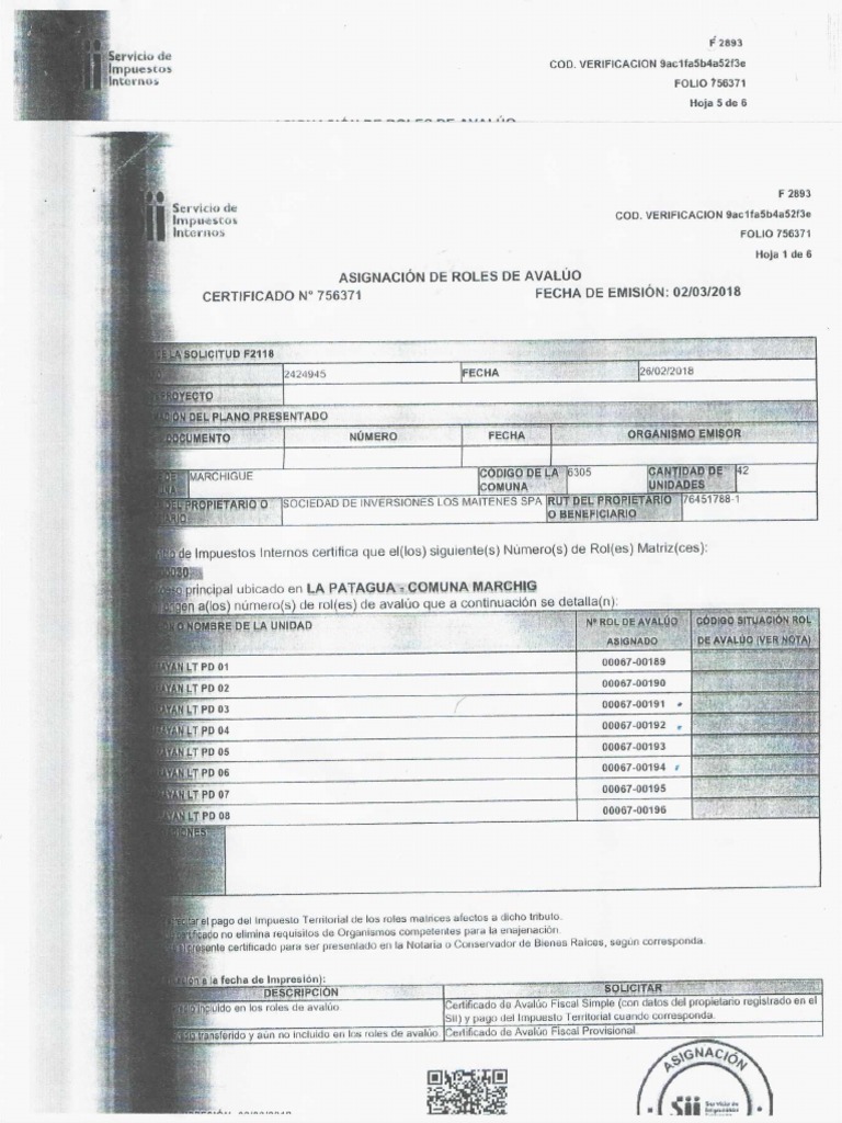 Asignación de Roles SII | PDF