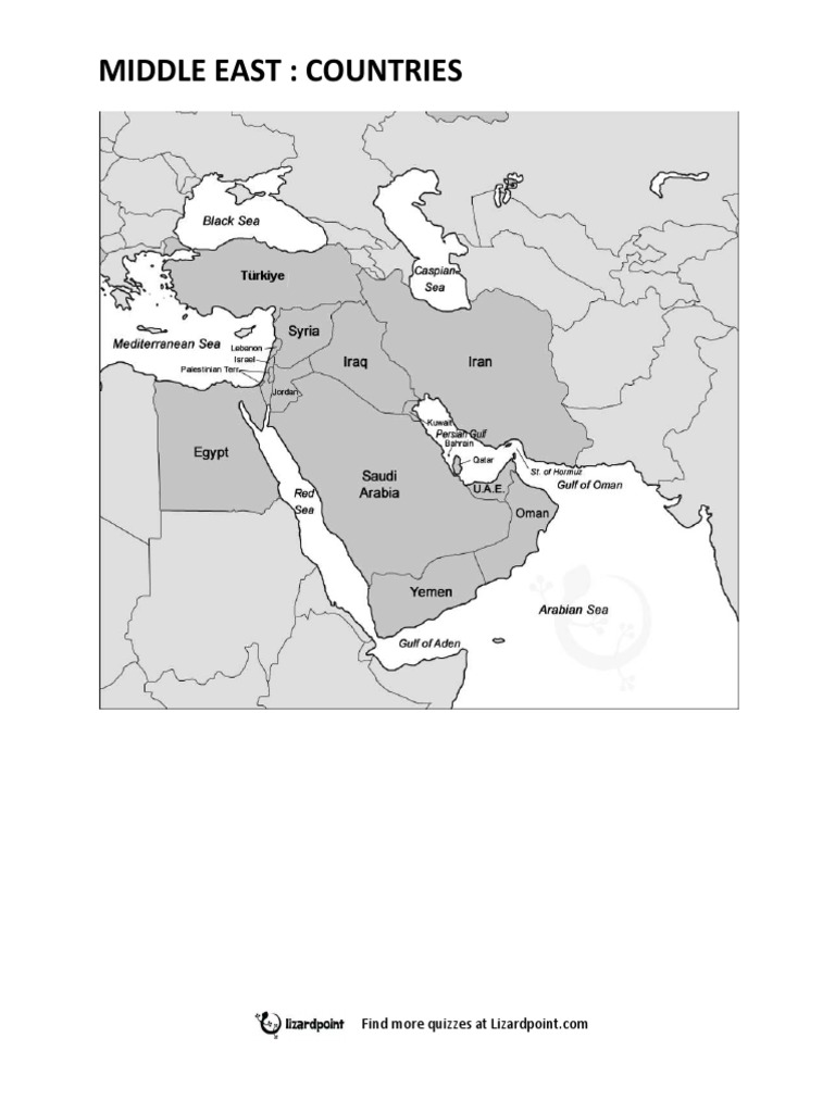 Middle East Countries Water Labeled v1.1 | PDF