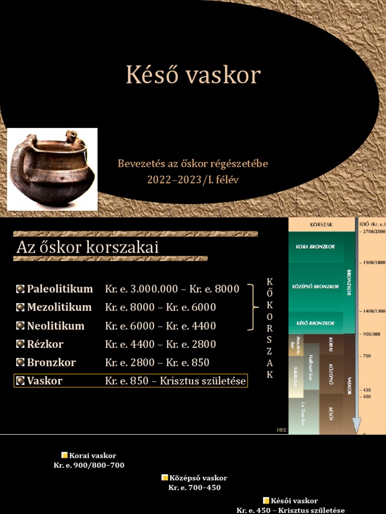 12 - Késő Vaskor - 2022-2023 - I. Félév | PDF
