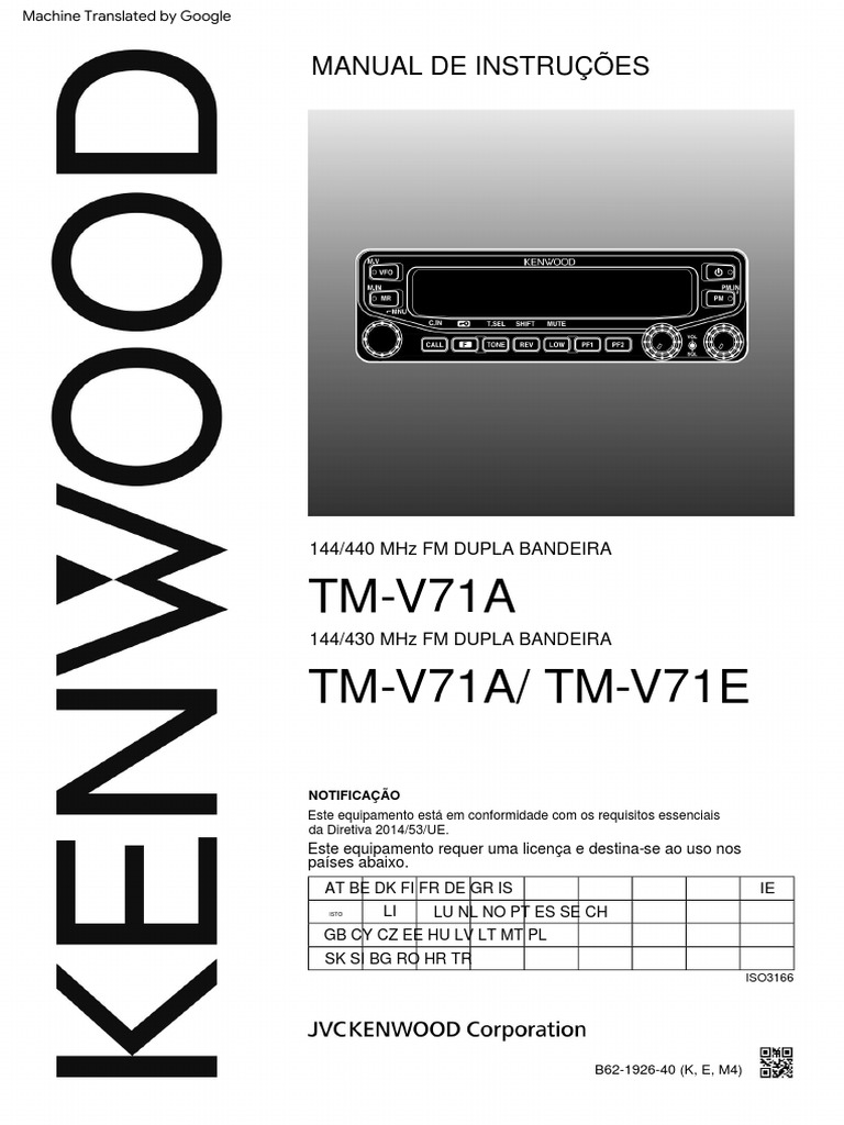 Kenwood TM v71 | Download grátis PDF | Fonte de energia | Desperdício