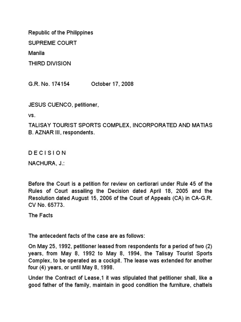 G R 174154 | PDF | Lease | Interest