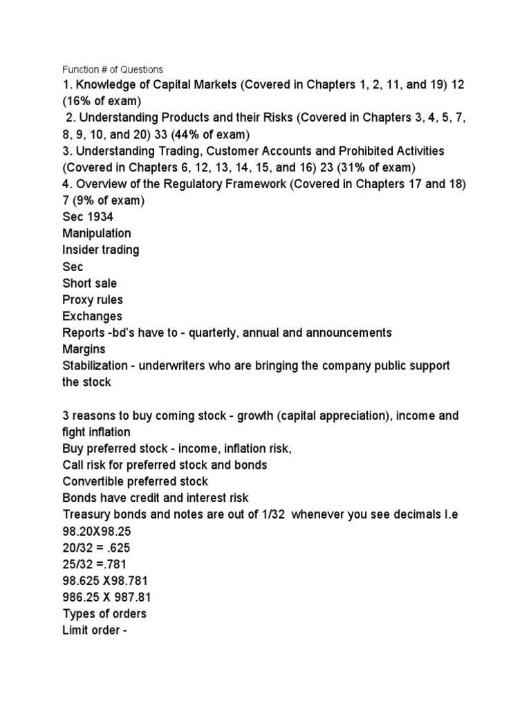 SIE Notes | PDF | Bonds (Finance) | Investment Fund