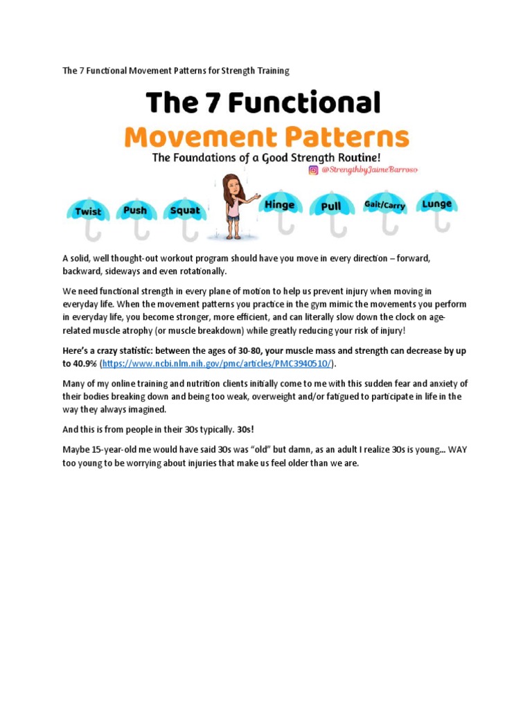 The 7 Functional Movement Patterns For Strength Training | Download ...