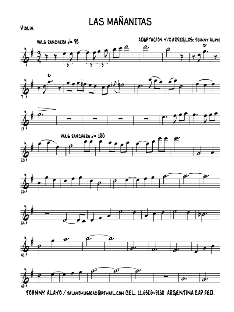 LAS MAÑANITAS OK 2022 2 - Violin | PDF