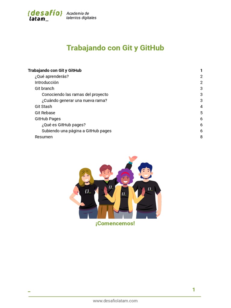 Lectura 4 - Trabajando Con Git y GitHub | PDF | Ingeniería de software | Desarrollo de software