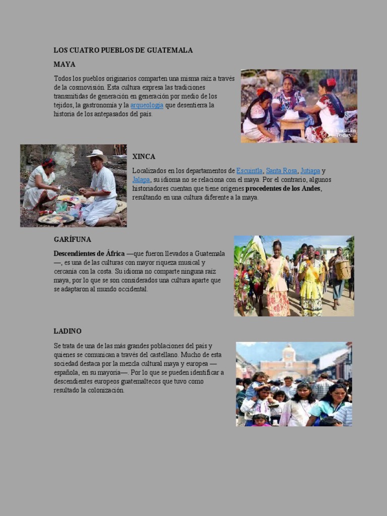 Los Cuatro Pueblos de Guatemala | PDF