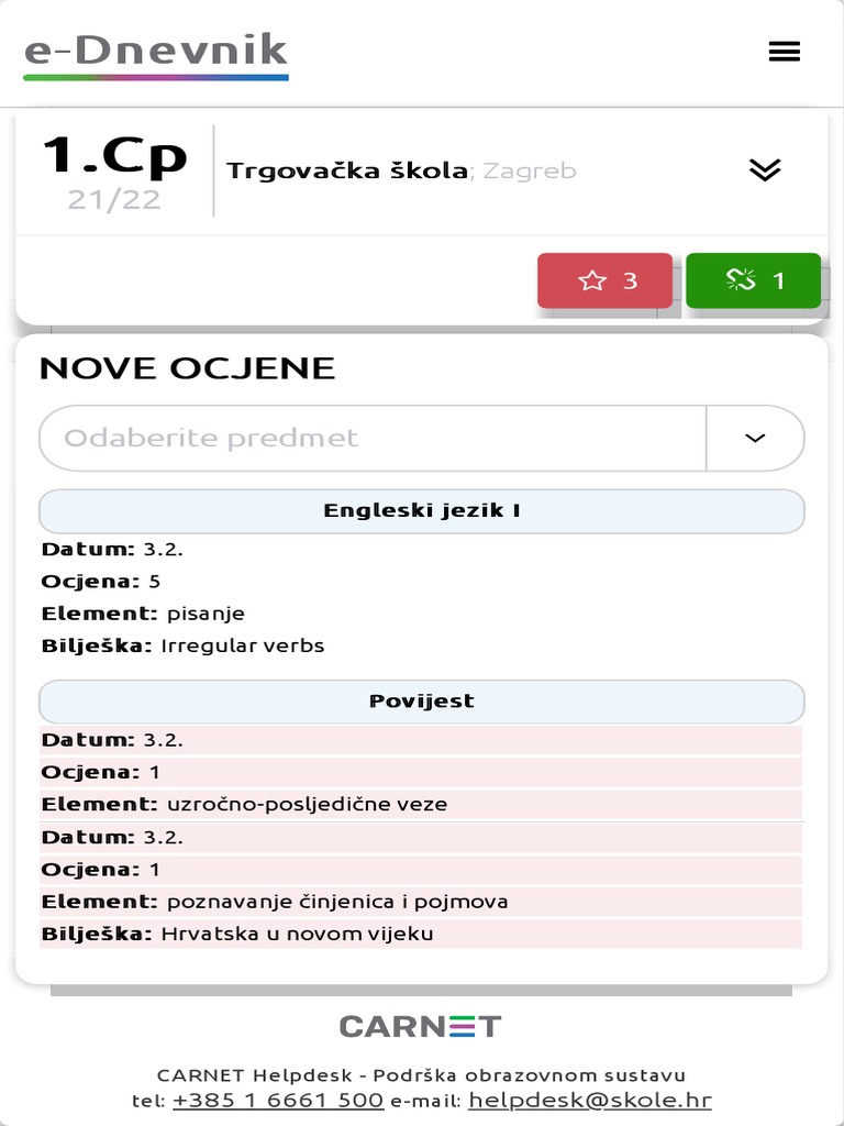 E-Dnevnik Za Učenike i Roditelje | PDF