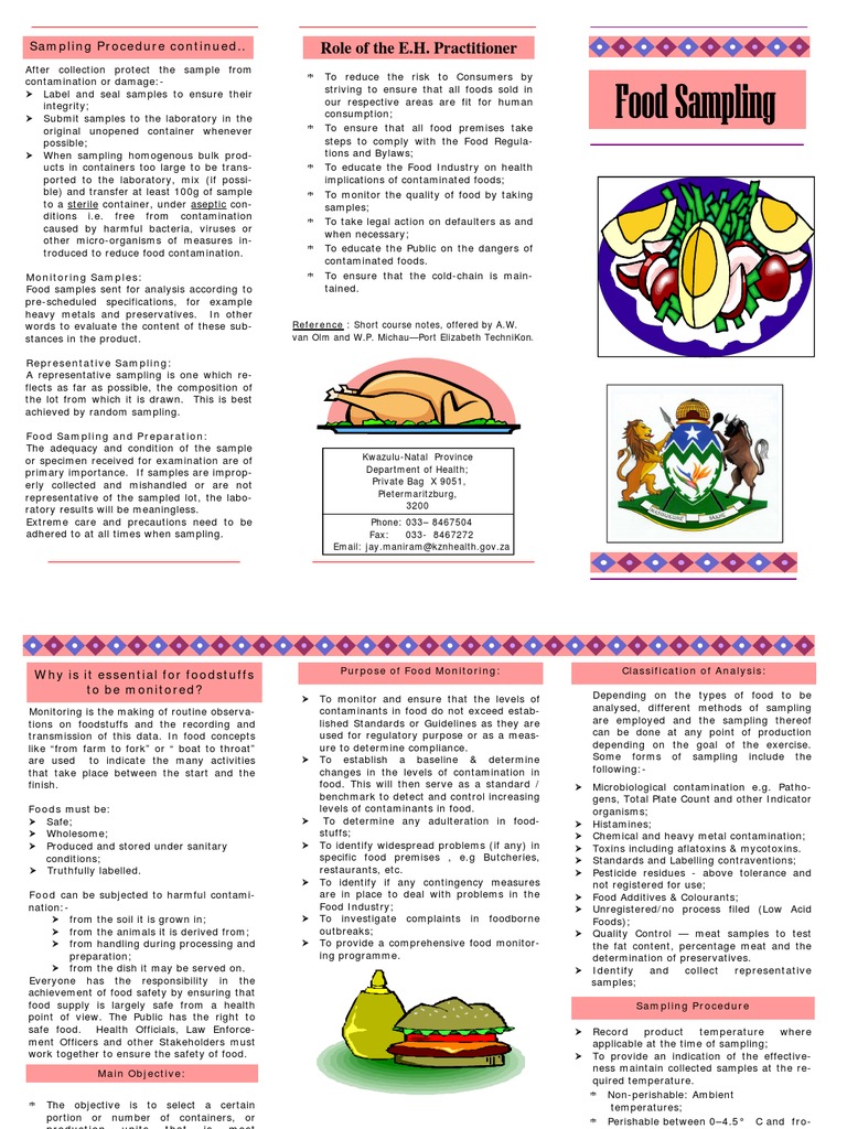 Foodsampling | PDF | Food Safety | Foods