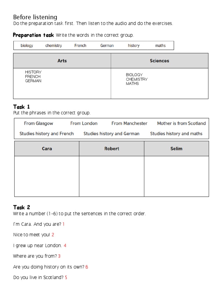 Listening Exercises for Mark Ruterio | PDF