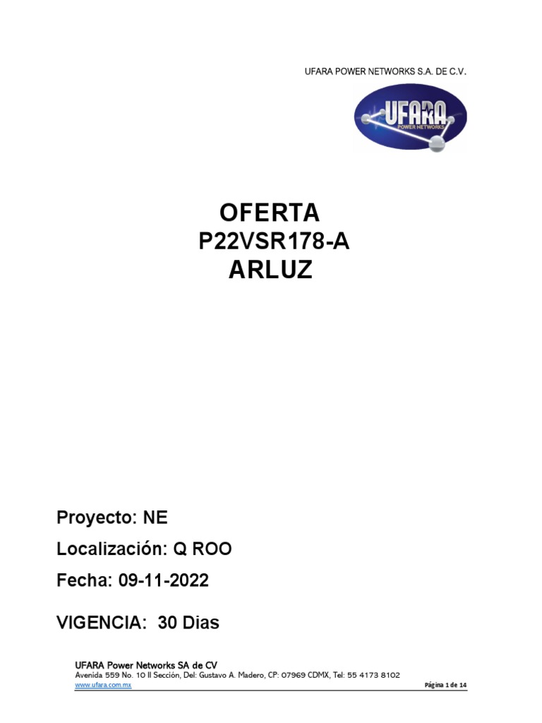 Oferta P22vsr178-A Arluz Secc Sumergible Edo Solido 4 Vias (2 600 + 2 600 Pe) Op Telecontrol ...