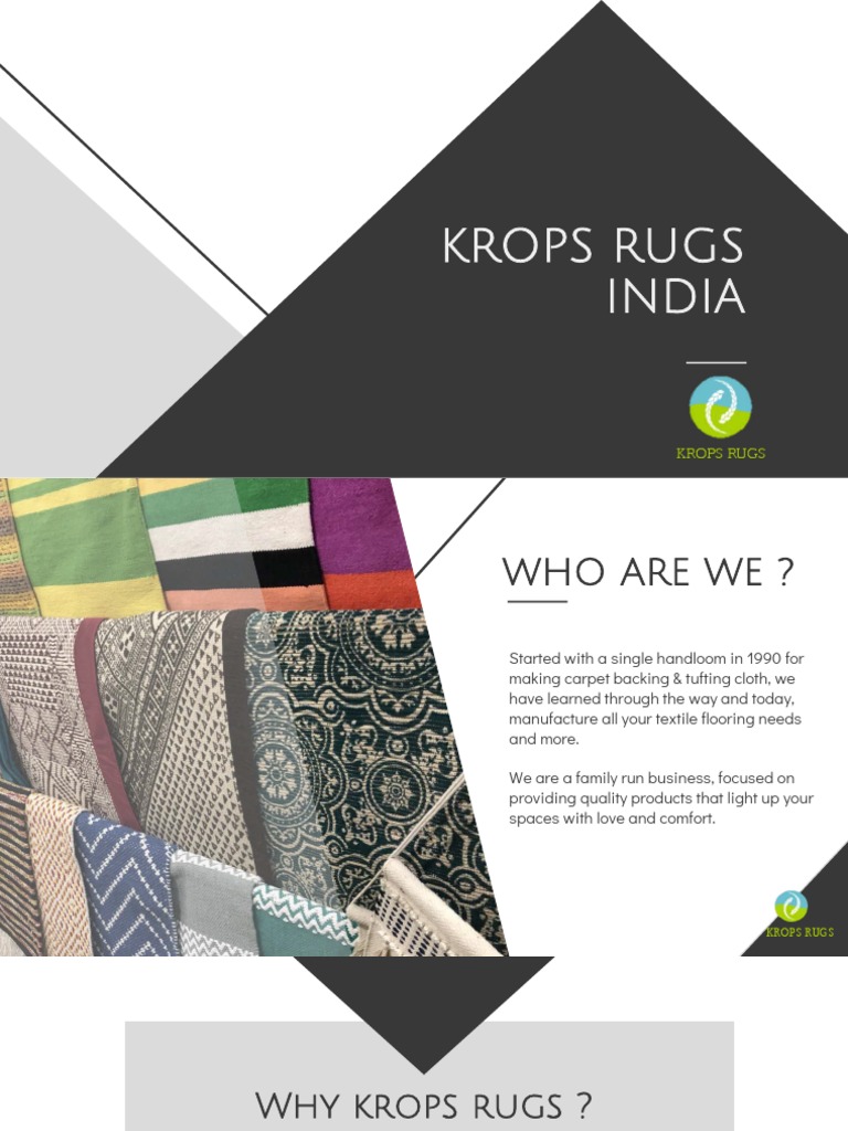 Krops Rugs - Company Deck | PDF | Carpet | Weaving