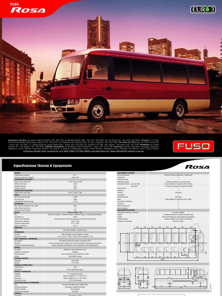 Ficha Fuso Rose | PDF | Eje | Estilos de carrocería