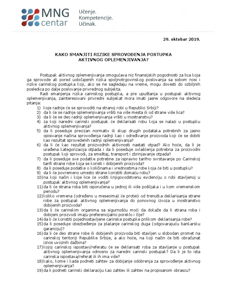 Rizici Akt Opl | PDF