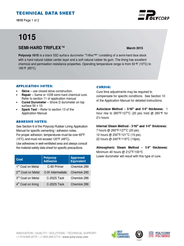 Semi-Hard Triflex ™: Technical Data Sheet | PDF | Adhesive | Applied And Interdisciplinary Physics
