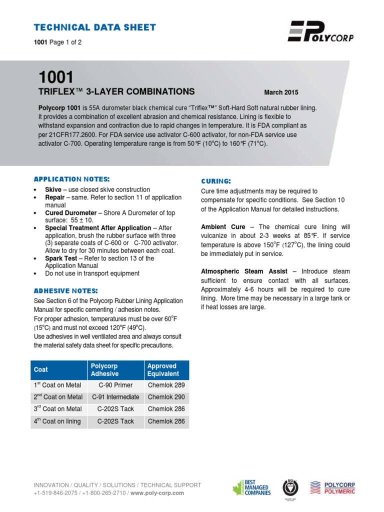 Triflex ™ 3-Layer Combinations: Technical Data Sheet | PDF | Adhesive ...