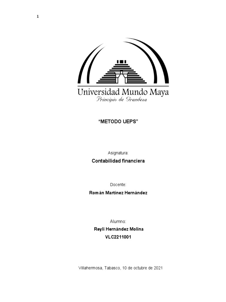 Metodo UEPS | PDF | Contabilidad | Inventario