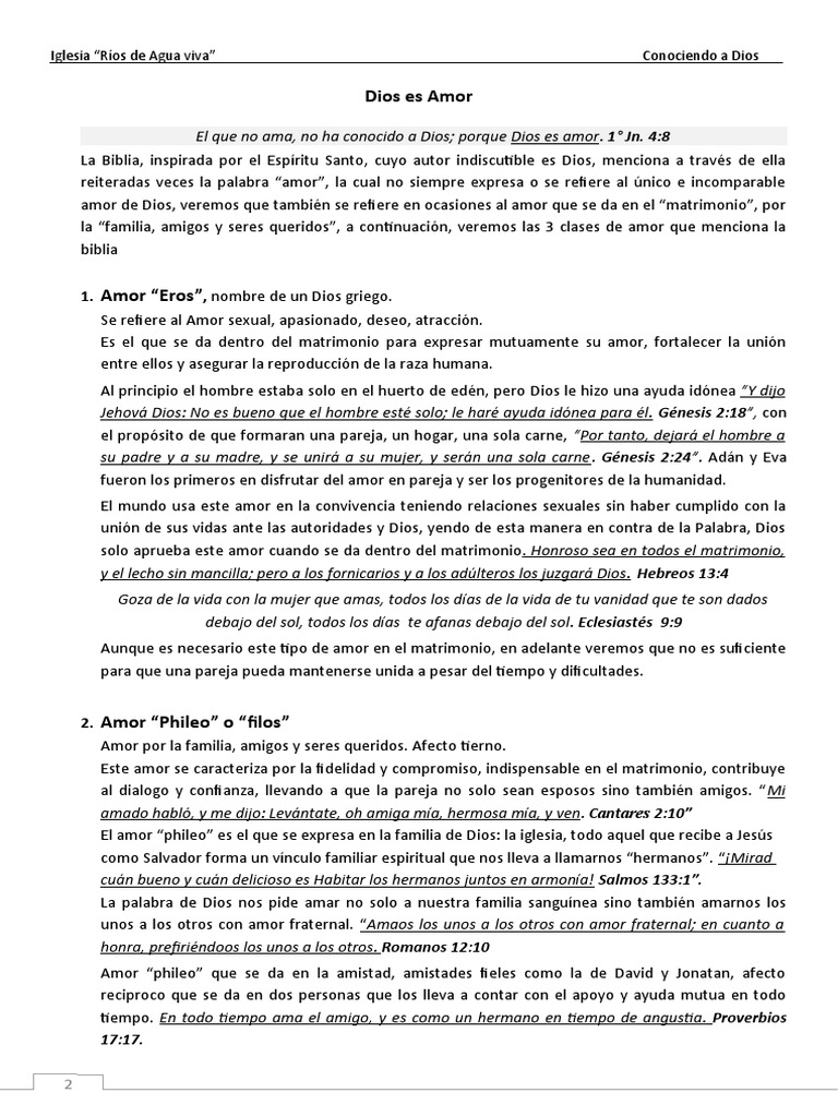 Dios Es Amor | PDF | Amor | Dios