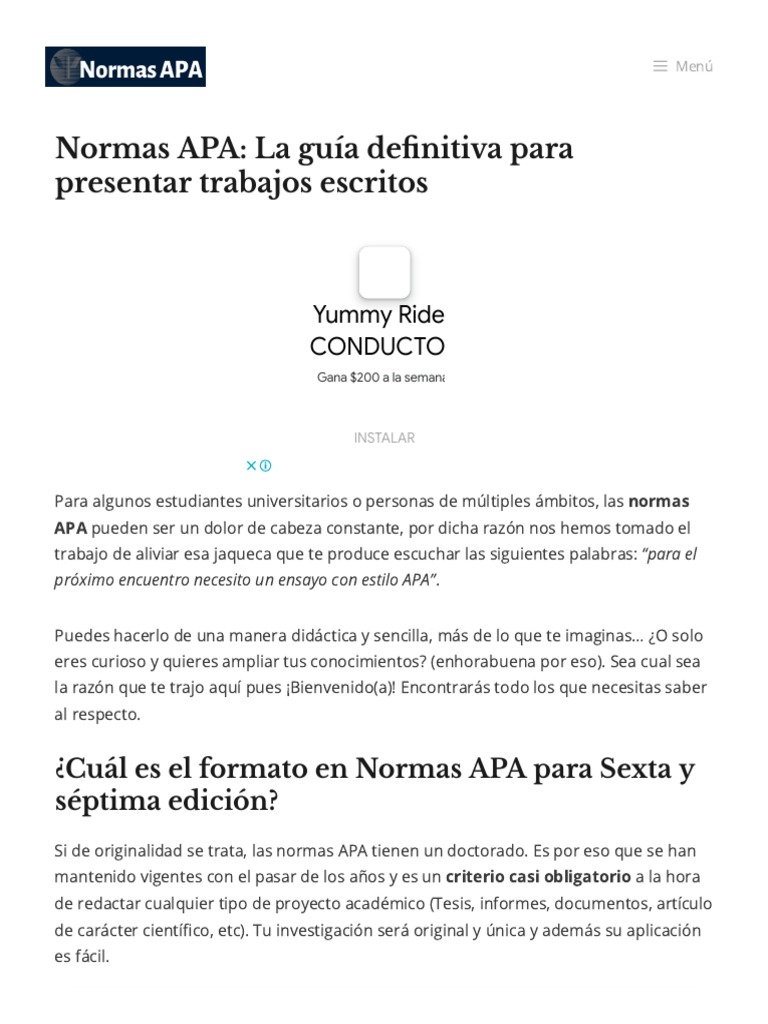 Normas APA Con Plantilla y Generador - Séptima Edición | Descargar ...