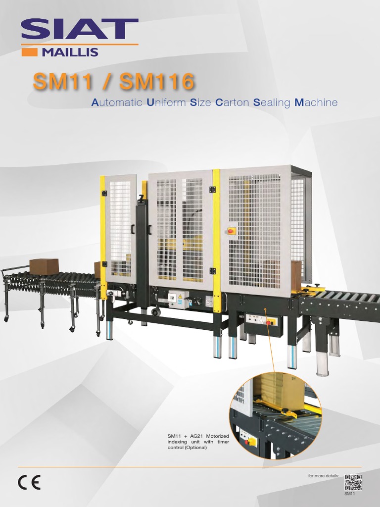 Siat SM11 Automatic Carton Sealer Guide | PDF | Machines | Manufactured ...