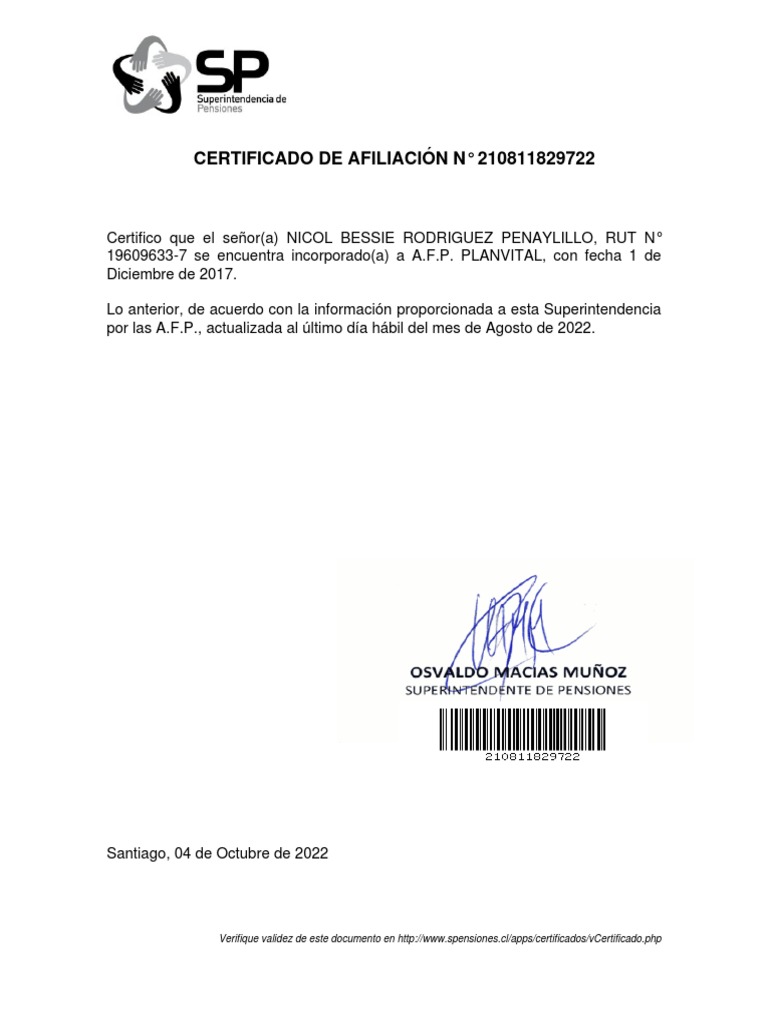 Certificado Afiliacion Nicol | PDF Certificado Afiliacion Nicol | PDF