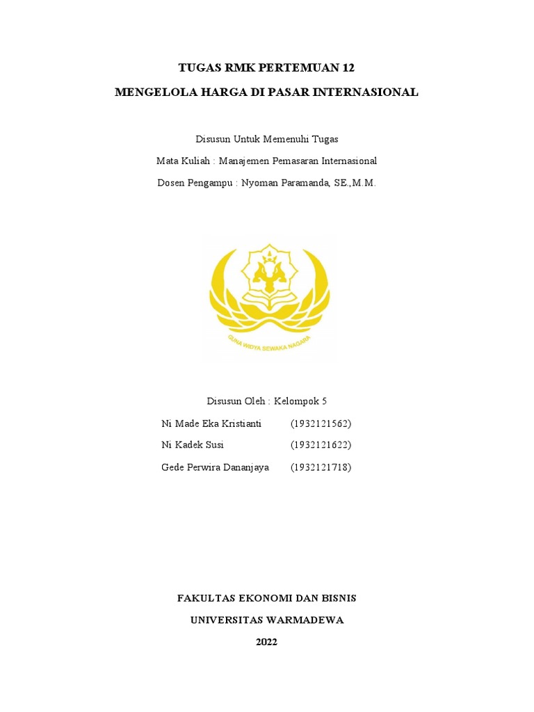 TUGAS RMK PERTEMUAN 12 (Kelompok 5) | PDF