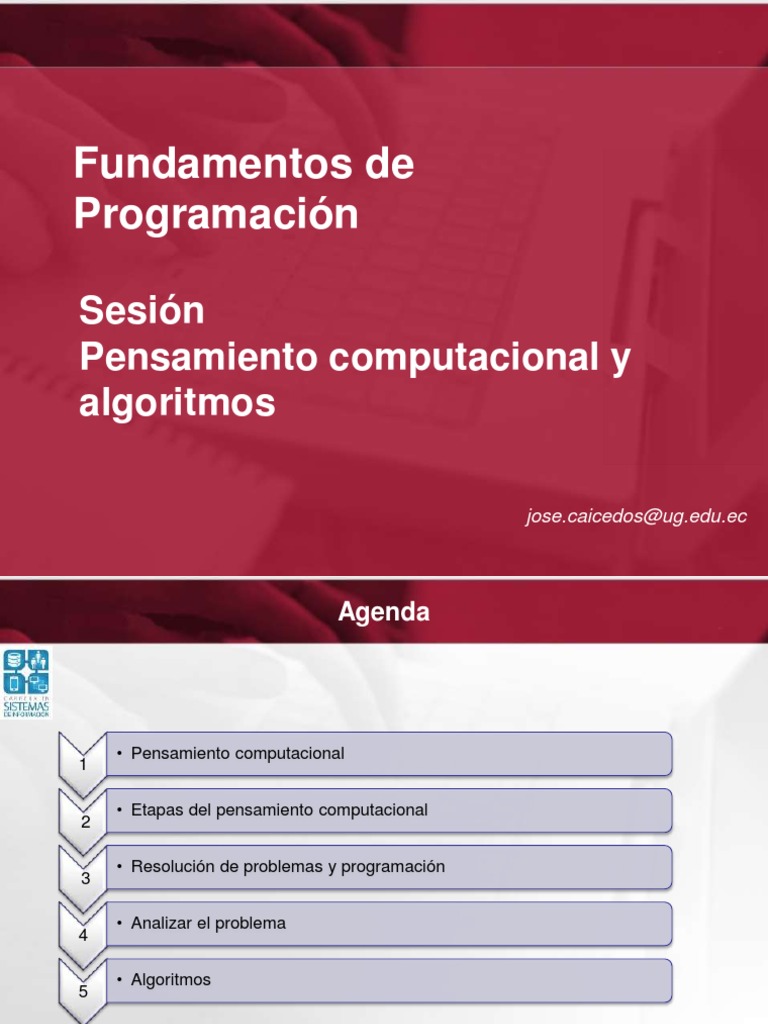 Sesion FP 02 Pensamiento Computacional Algoritmos | PDF | Algoritmos | Programación de computadoras