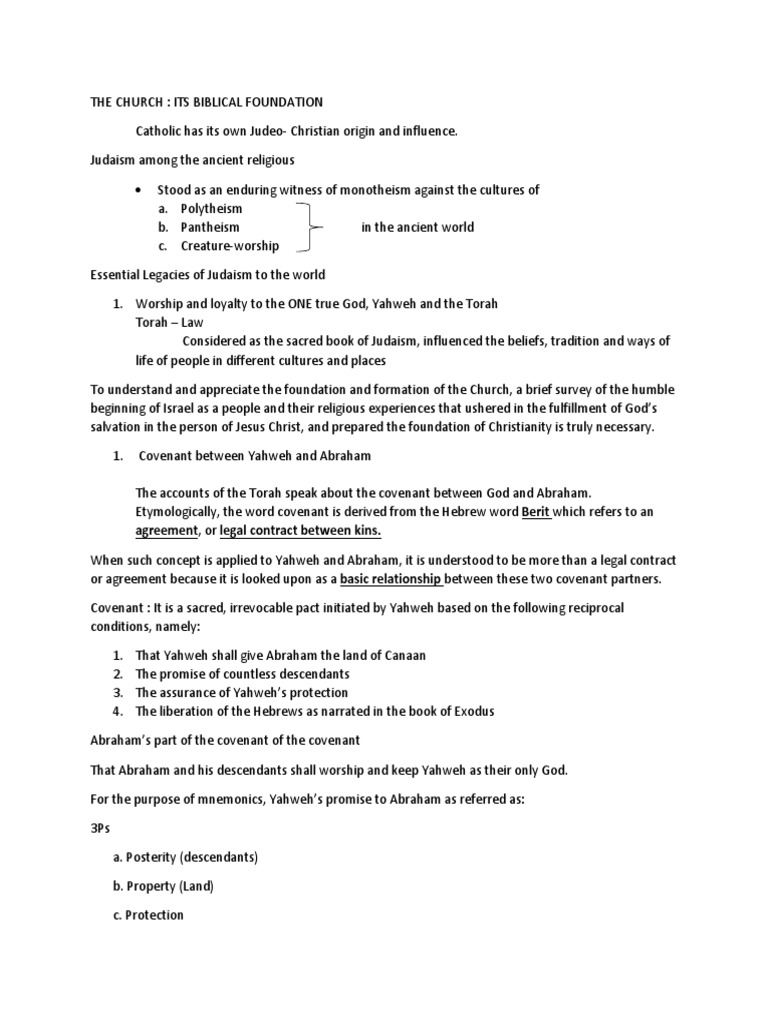 The Church | PDF | Jesus | Covenant (Biblical)