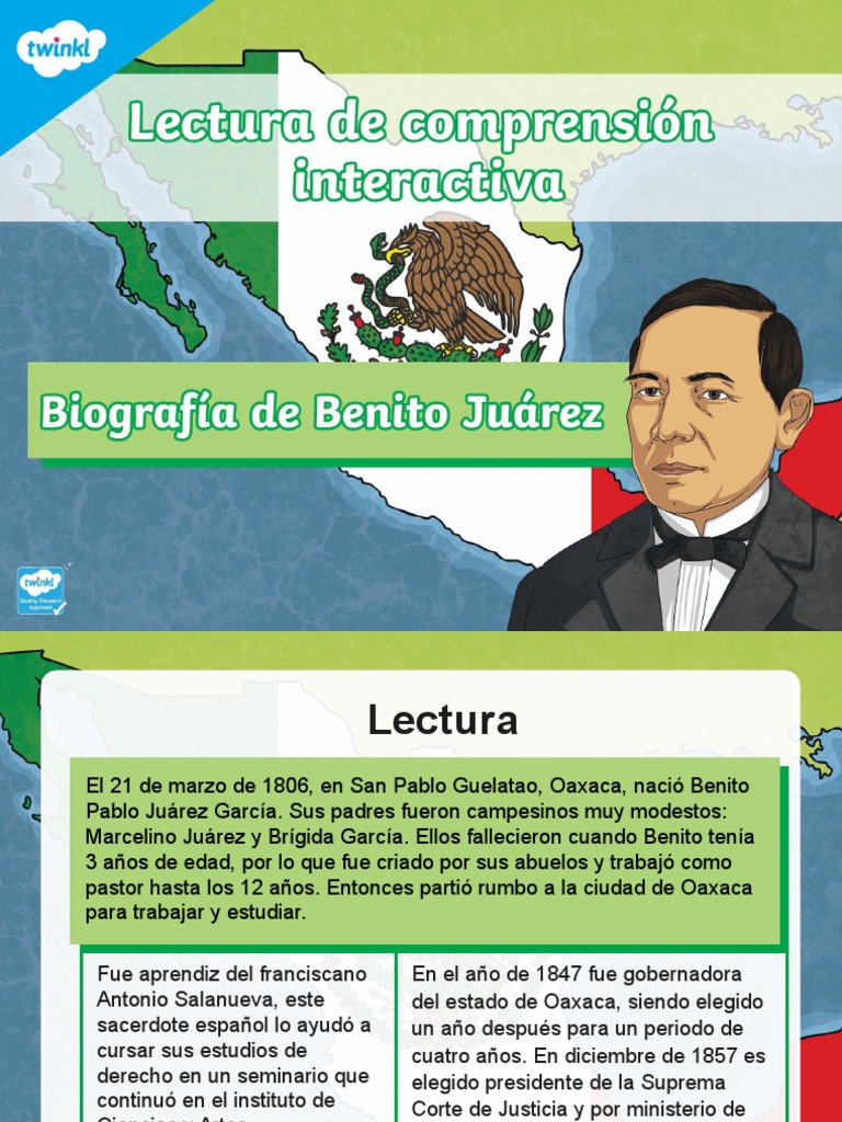 Lectura Comprensiva Vida de Benito Juarez | PDF