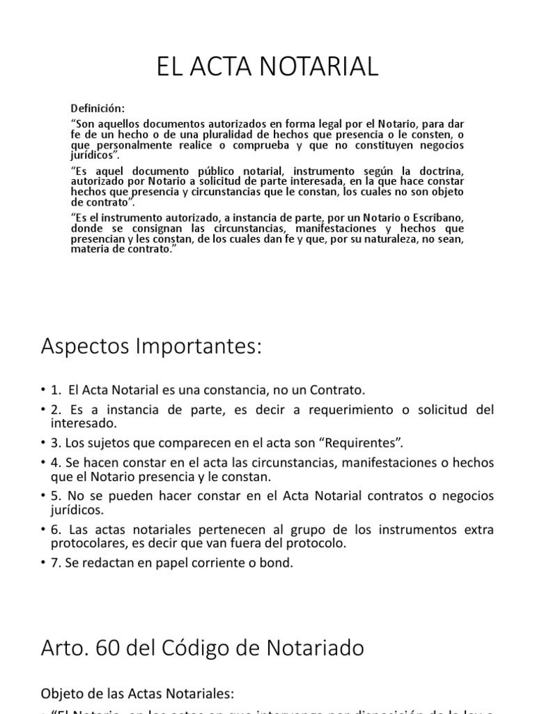 El Acta Notarial Parte I | PDF | Justicia | Crimen y violencia