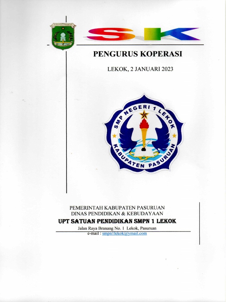 SK - Pengurus Koperasi | PDF