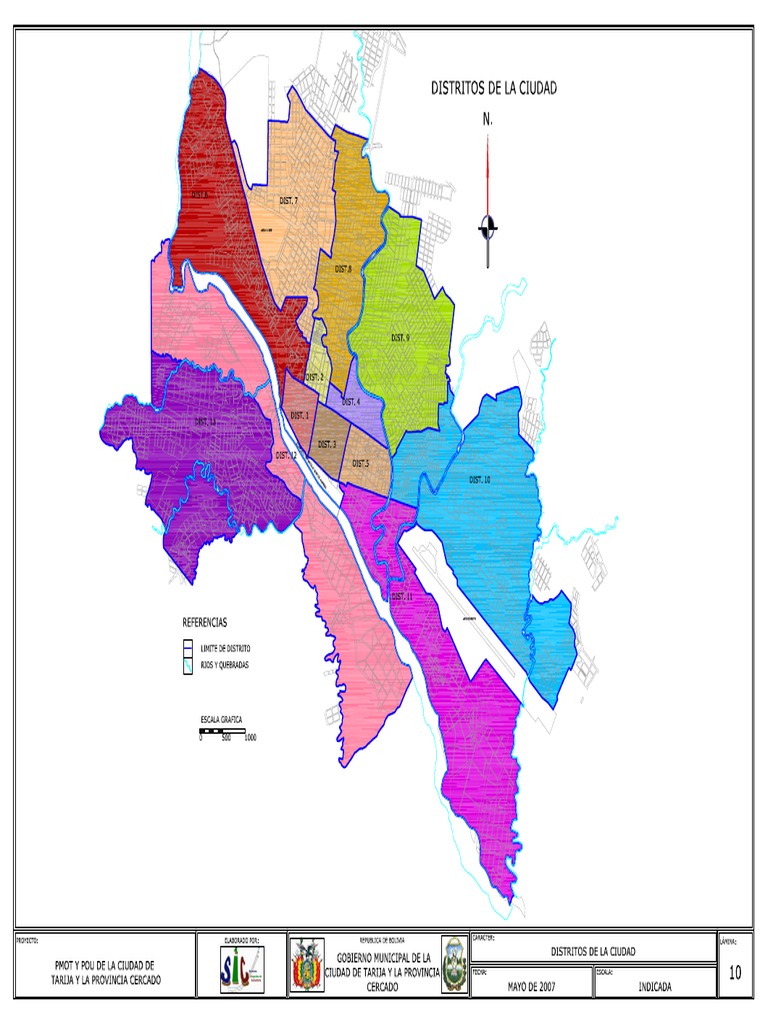 Distritos de La Ciudad Tarija | PDF