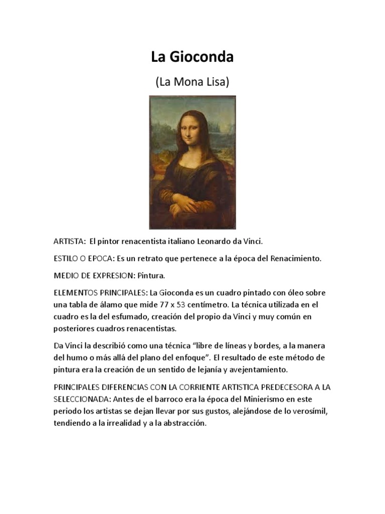La Mona Lisa | PDF
