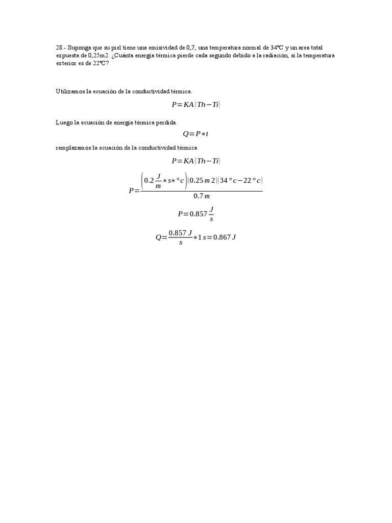 Ejercicio 28 Termo | PDF