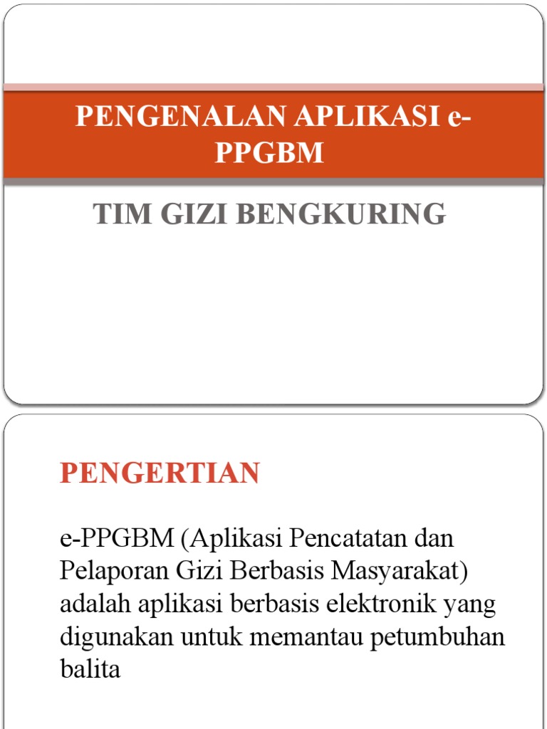 Pengenalan Aplikasi Eppgbm Puskesmas Bengkuring | PDF